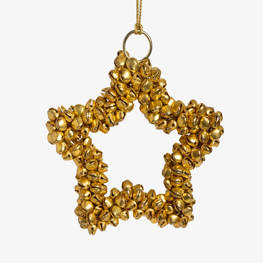 Star Jingle Bell Ornament (Gold) | Christmas Ornament