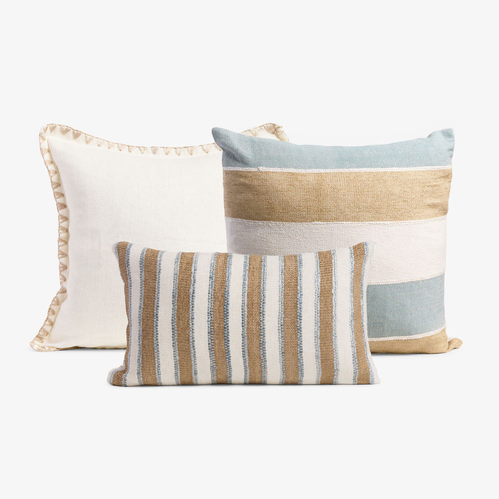 Island Cushion Cover Bundle Off White | Coastal Cushion Styling Set