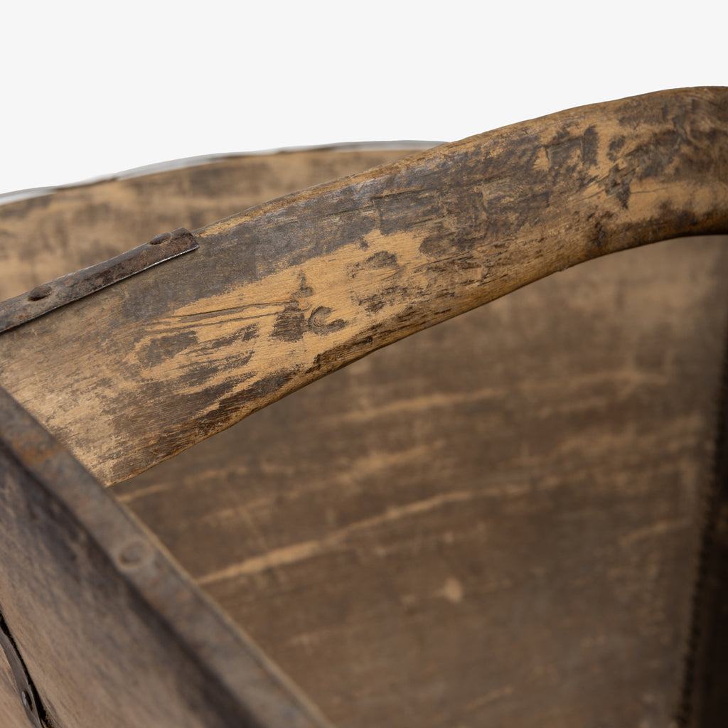 Bohai Flared Timber Bucket with Handle | Homewares