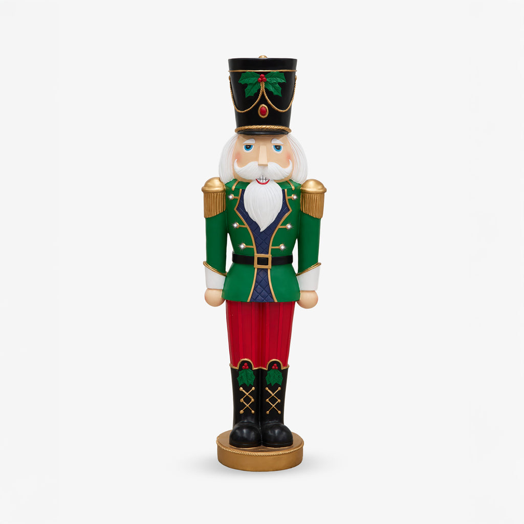 Nutcracker With Lights (Green, 119cm) |Large Christmas Decor