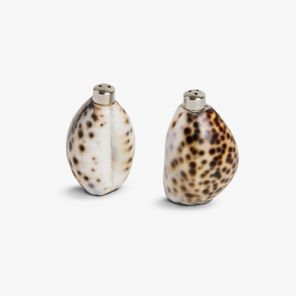 Cowrie Shell Salt & Pepper Shakers | Coastal Tableware Set