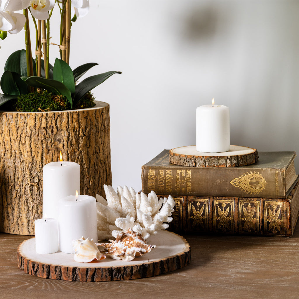 Rustic Poplar Wood Slices | Wedding Table Placemats & Decor Risers